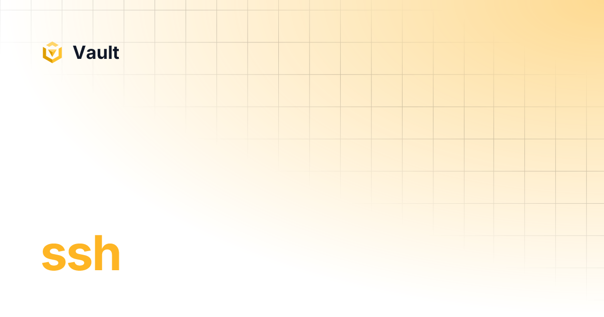 ssh | Vault