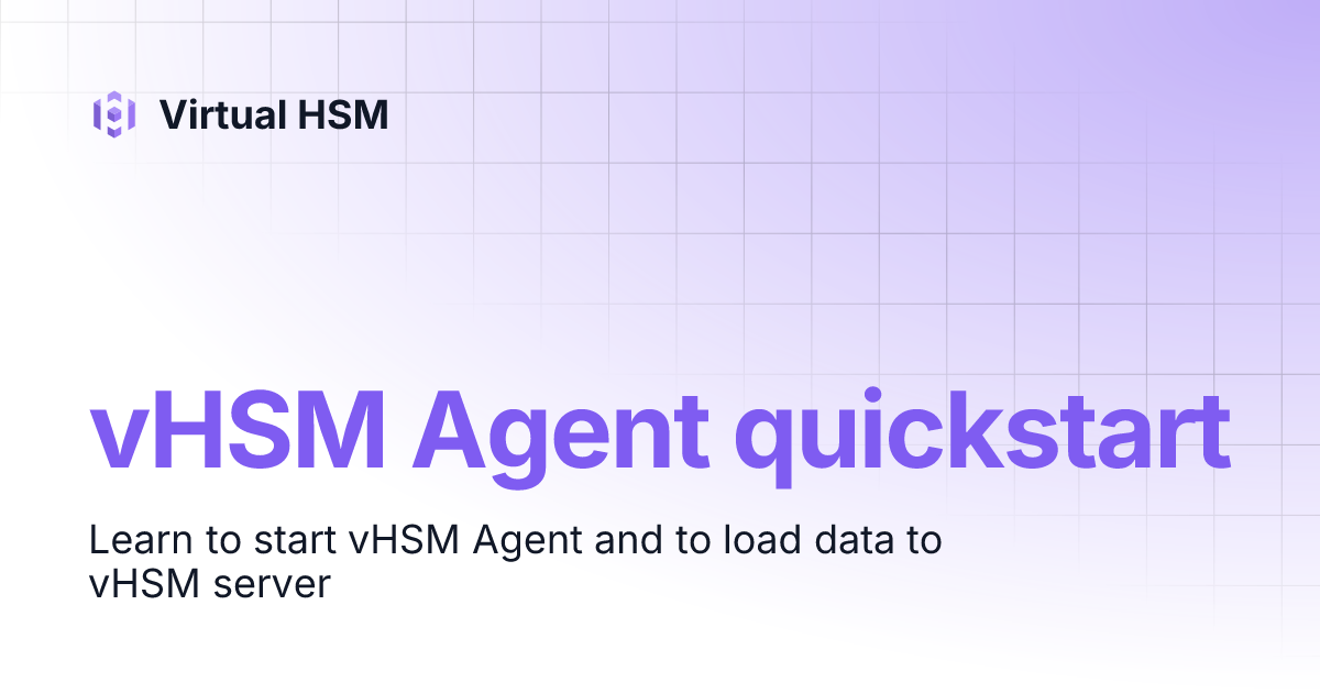 vHSM Agent quickstart | Virtual HSM