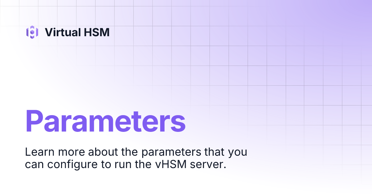 Parameters | Virtual HSM