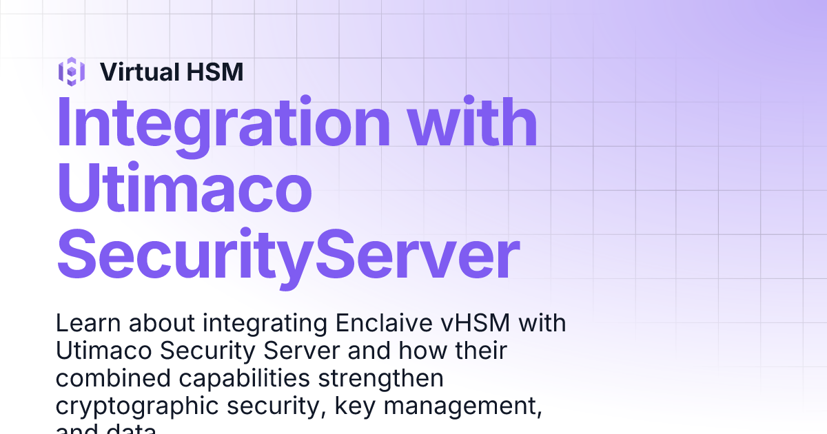 Integration with Utimaco SecurityServer | Virtual HSM